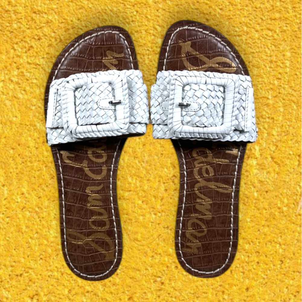 Sam Edelman Gabriela Braided Buckle Leather Slide San… - Gem